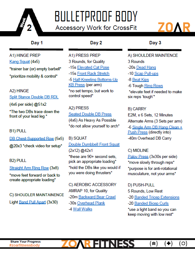 Bulletproof Body | Accessory Work for Functional Fitness (12-Week Program)